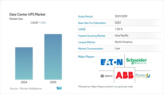 [시장보고서]데이터센터용 UPS : 시장 점유율 분석, 산업 동향 및 통계, 성장 예측(2024-2029년)